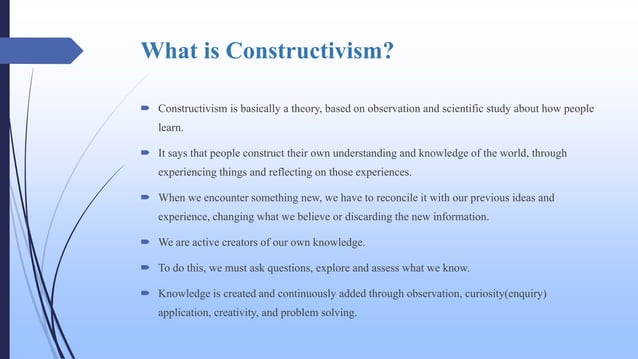 CONSTRUCTIVIST APPROACH TO LEARNING Method- 5E MODEL-PPT | PPTX ...