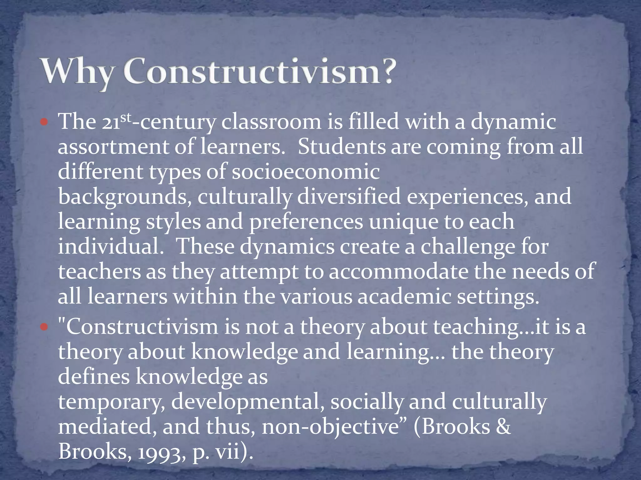 Constructivist Teaching Methods | PPTX