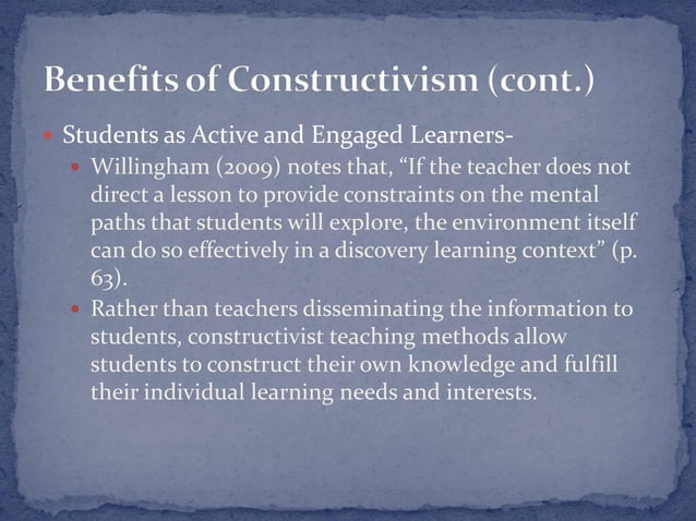 Constructivist Teaching Methods | PPTX