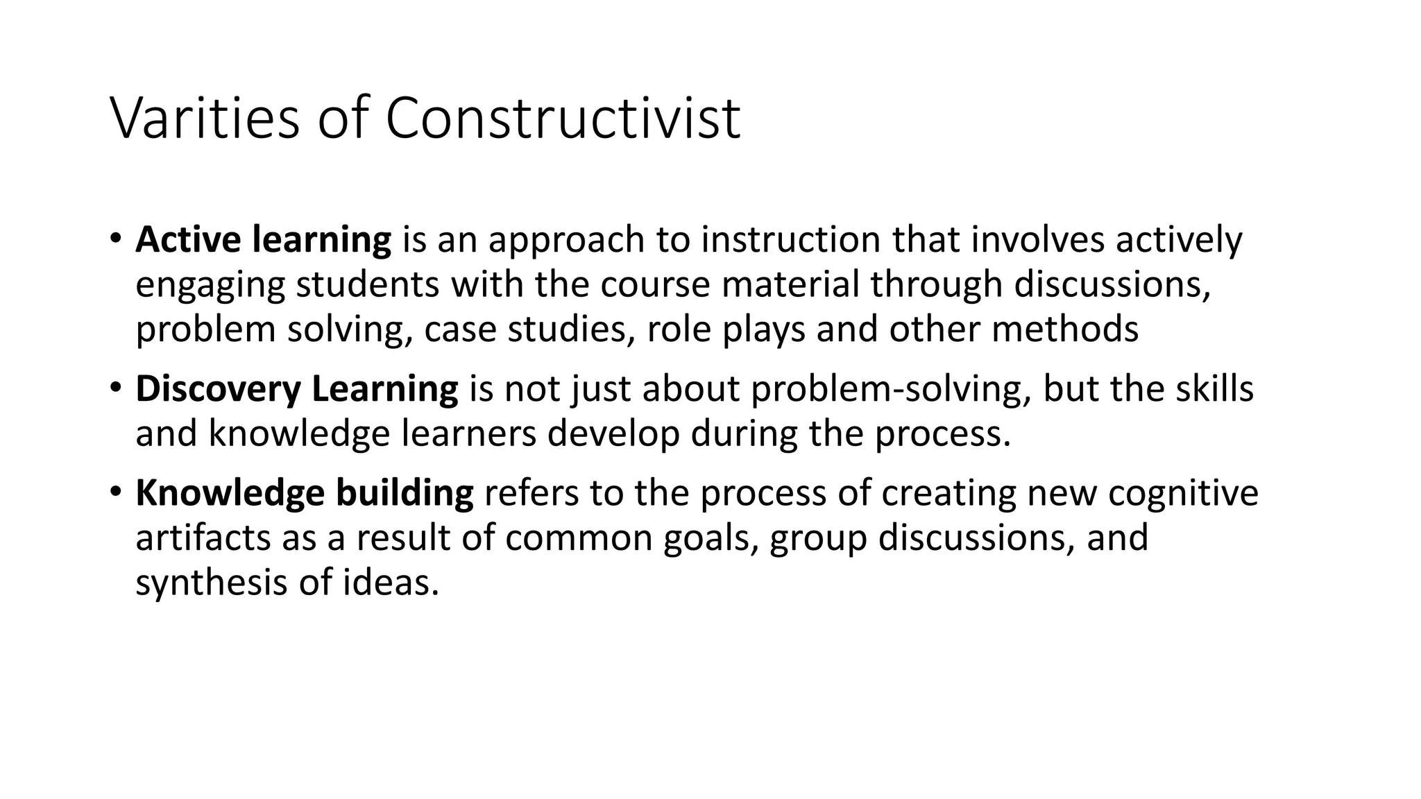 Constructivist theory | PPTX