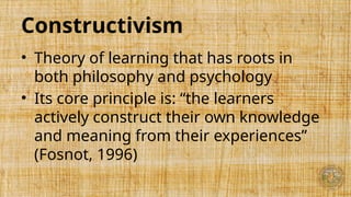 Constructivist Theory in Teaching Social Studies | PPTX