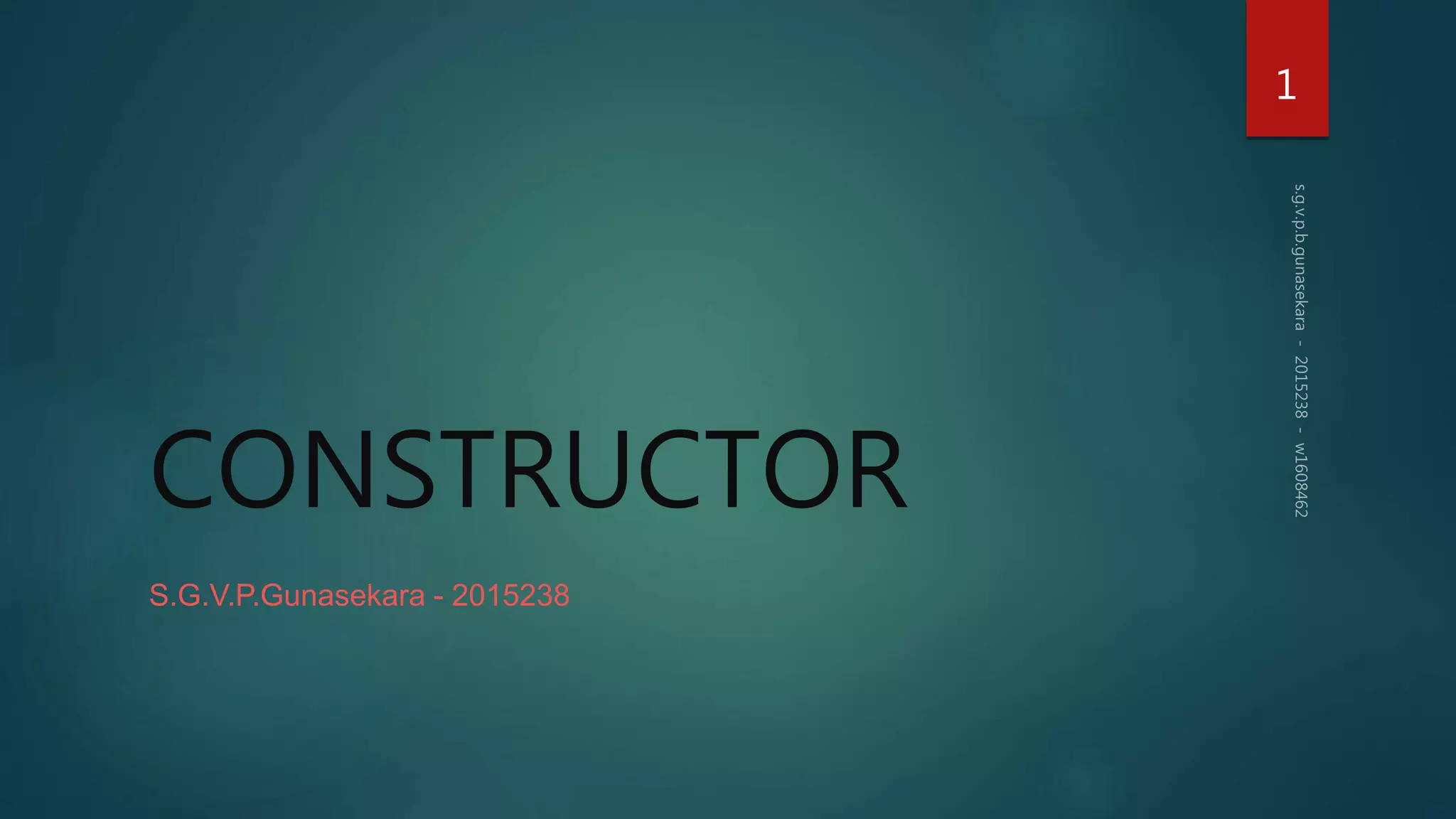 Constructor in java | PPTX
