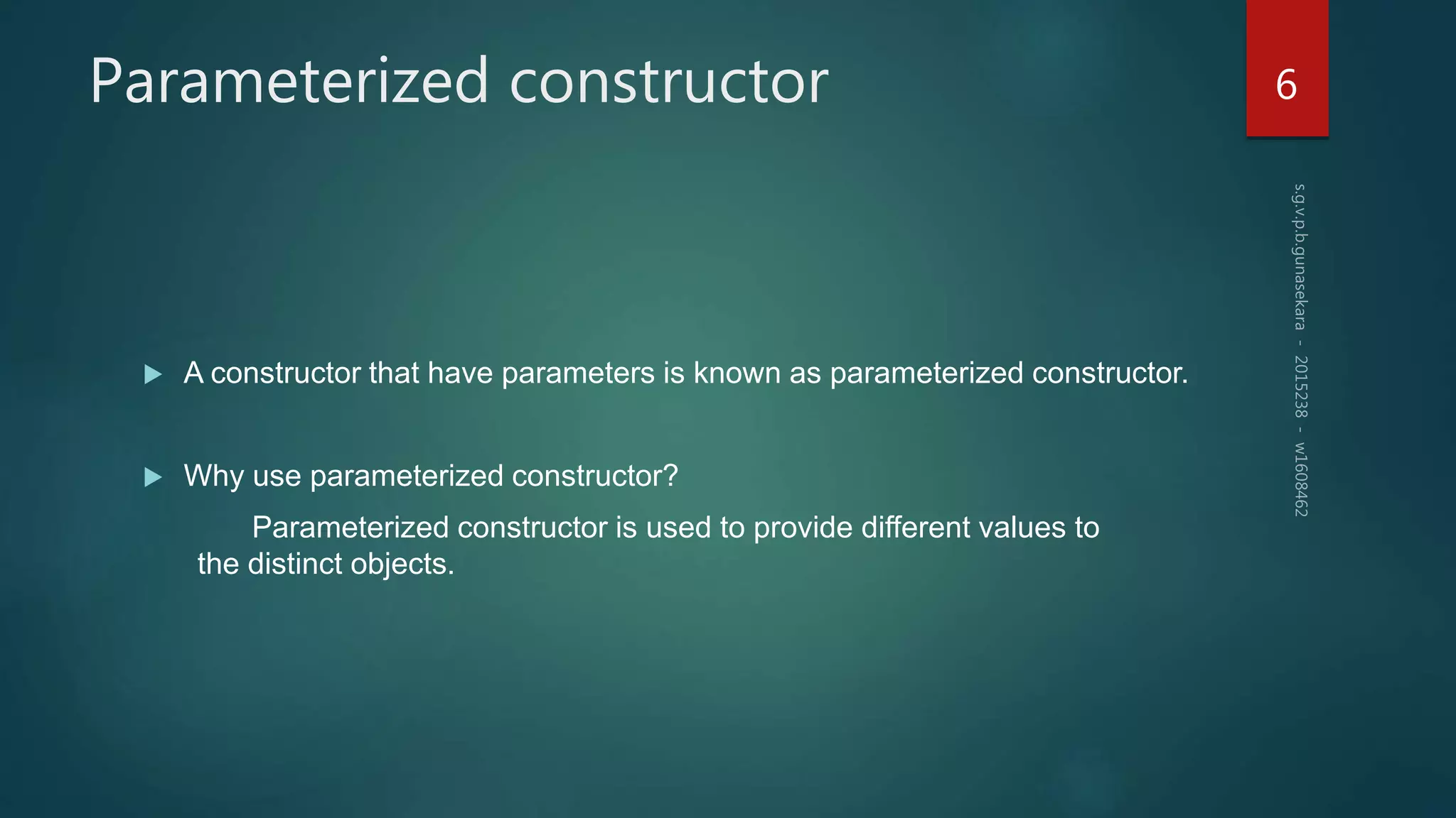Constructor in java | PPTX
