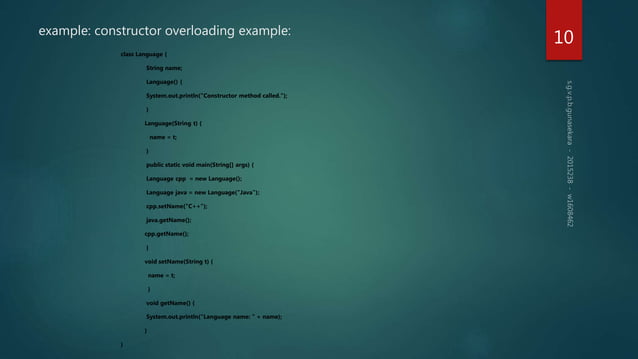 Constructor in java | PPTX