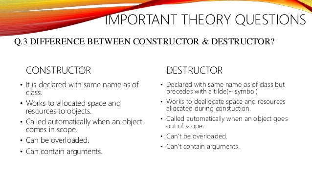 Constructor And Destructor Based Question Cbse Cs Class 12th 8430