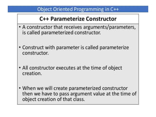 Constructor and Destructors in C++ | PPTX