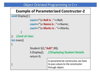 Constructor and Destructors in C++ | PPTX