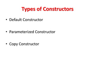 Constructor and Destructors in C++ | PPTX | Programming Languages | Computing
