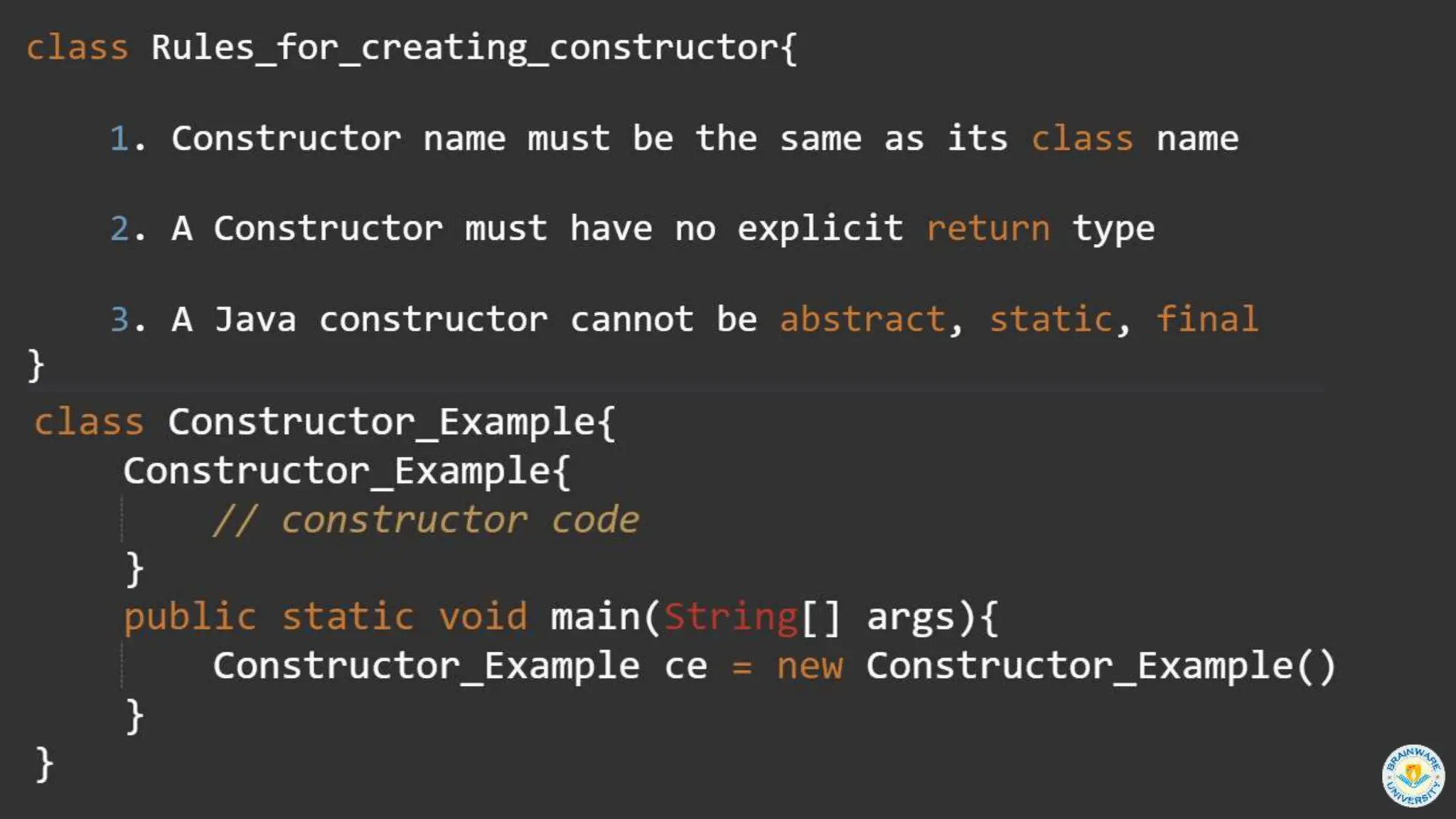 Constructor In Java Object Oriented Programming Pptx Programming