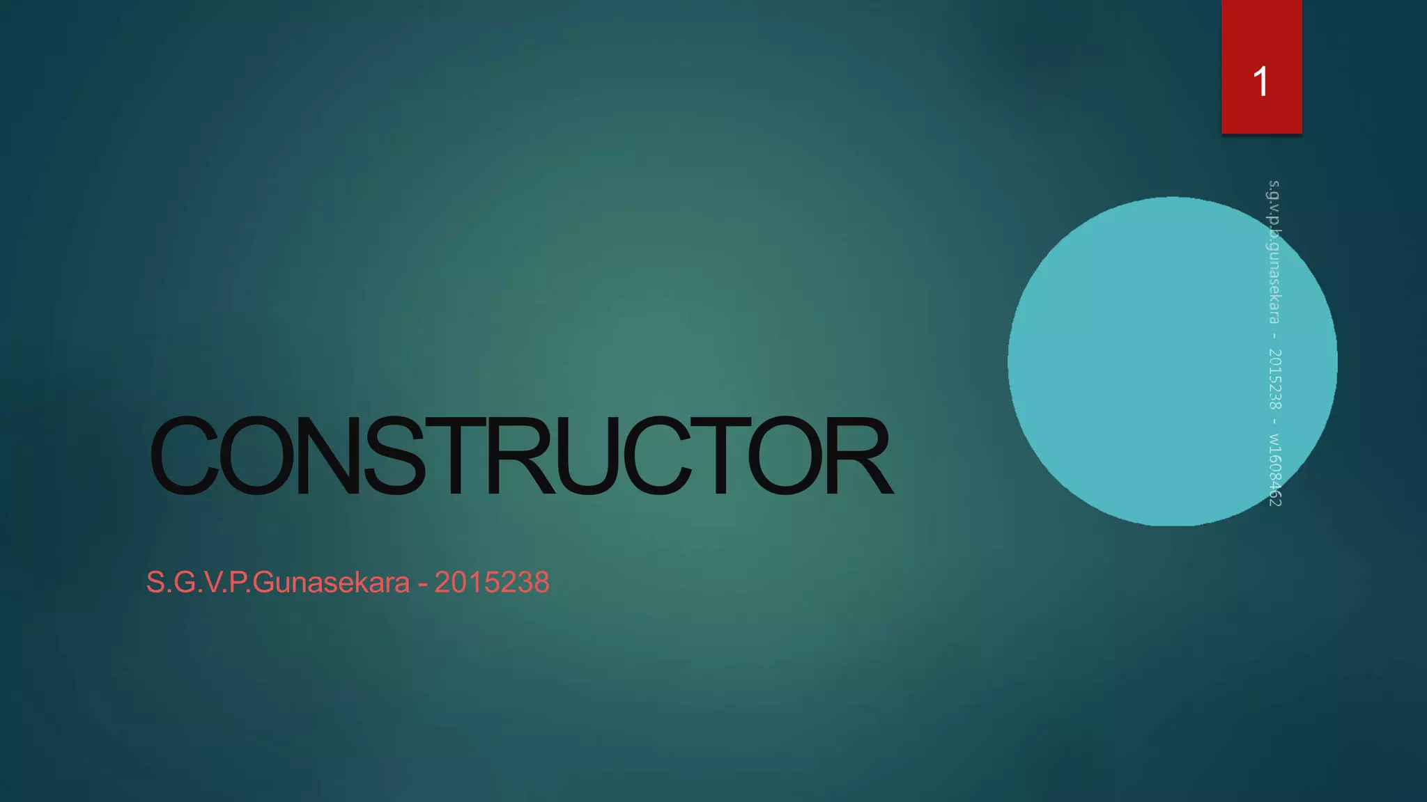 Constructor Oopj Ppt