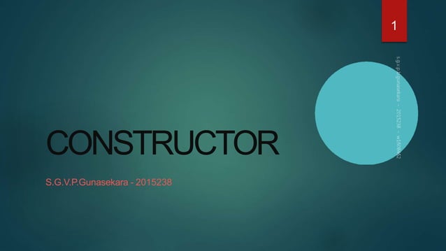 Constructor oopj | PPT