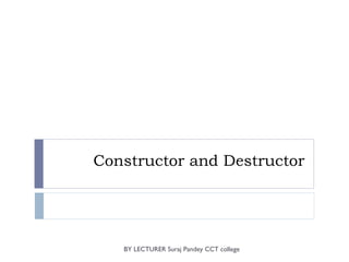 vb.net Constructor and destructor | PPT