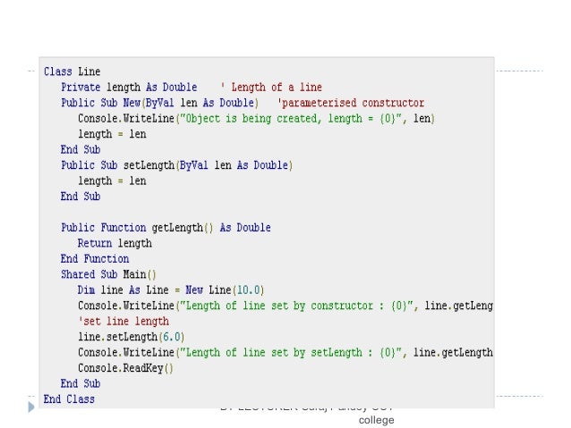 vb.net Constructor and destructor