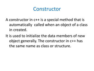 Constructor and destructor | PPT