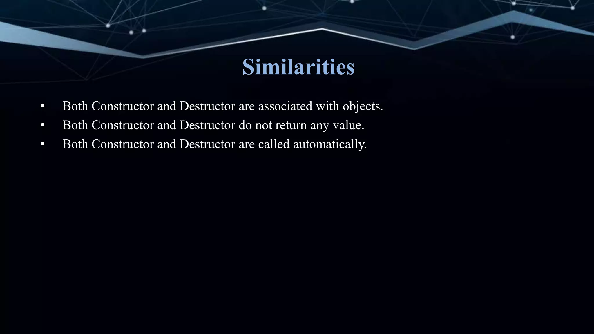 Constructor And Destructor Ppt