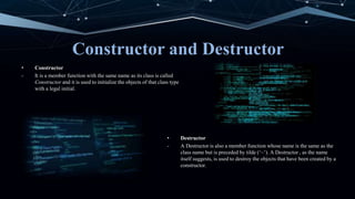 Constructor and Destructor | PPTX