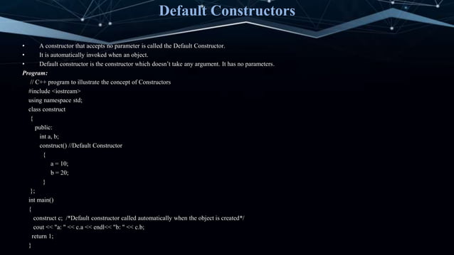 Constructor and Destructor | PPTX