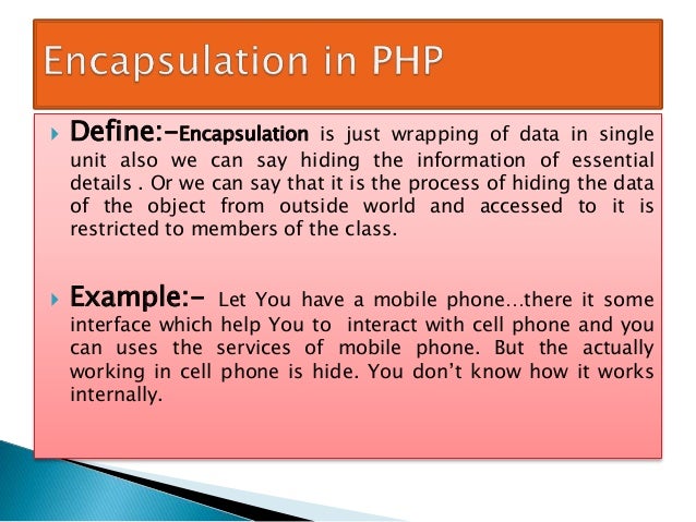 Constructor and encapsulation in php Constructor and encapsulation in php