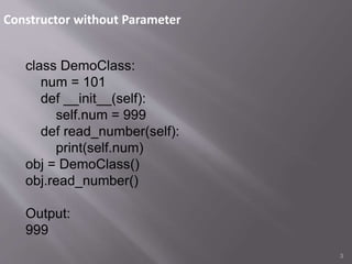 Constructor and variables | PPT