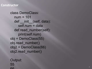 Constructor and variables | PPT