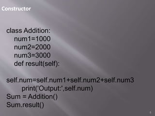 Constructor and variables | PPT