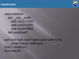 Constructor and variables | PPT