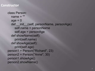 Constructor and variables | PPT