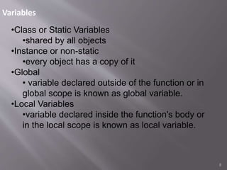 Constructor and variables | PPT