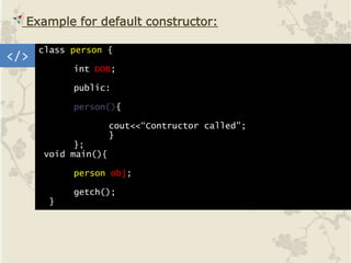 Constructor & destructor | PPT