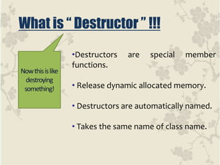 Constructor & destructor | PPT
