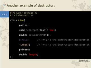 Constructor & destructor | PPT