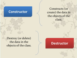 Constructor & destructor | PPT