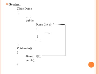 Constructor destructor slides | PPT | Programming Languages | Computing
