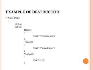 Constructor destructor slides | PPT