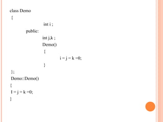 Constructor destructor slides | PPT | Programming Languages | Computing