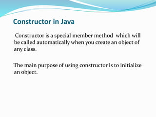 Constructor in java | PPT