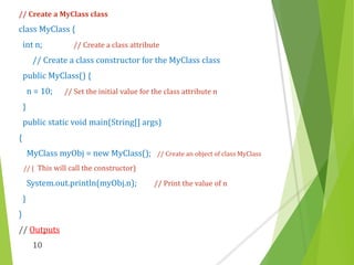 Constructor in java | PPTX