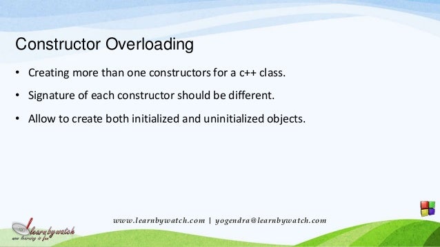 Constructor Overloading In C 