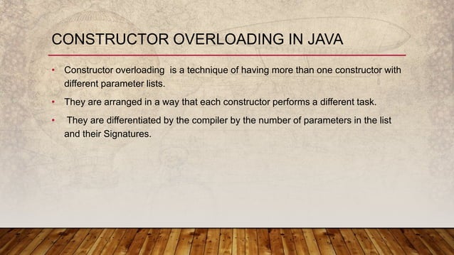 Constructor overloading & method overloading | PPTX | Programming Languages | Computing