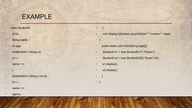 Constructor Overloading And Method Overloading Ppt