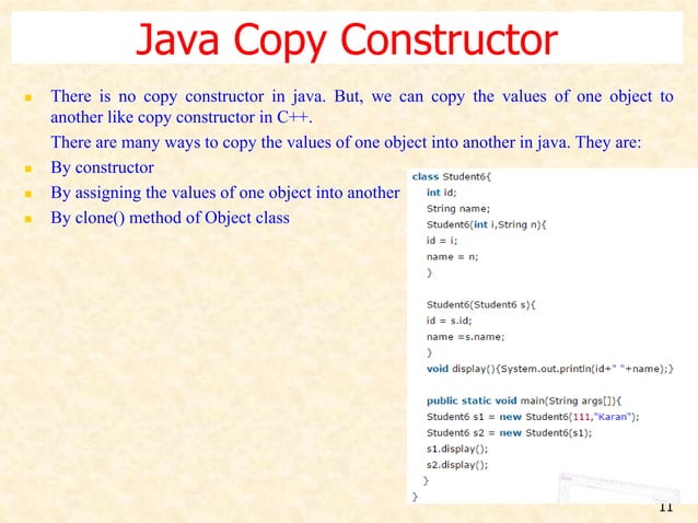 Constructor ppt | PPTX | Programming Languages | Computing