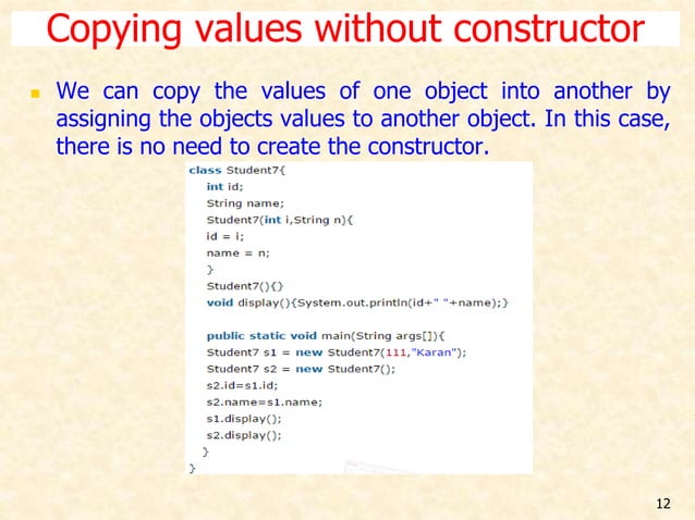 Constructor ppt | PPTX | Programming Languages | Computing