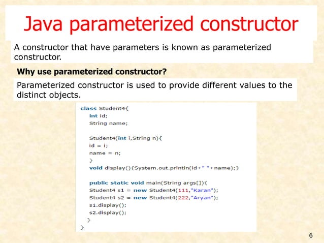 Constructor ppt | PPTX | Programming Languages | Computing