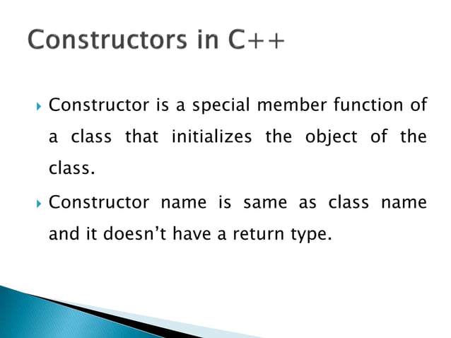 Constructors in C++ | PPTX