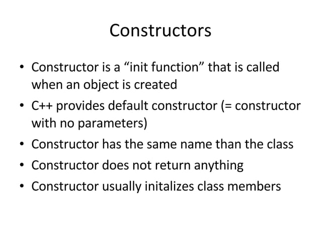 C Constructor Copy Constructor And Assignment Operator