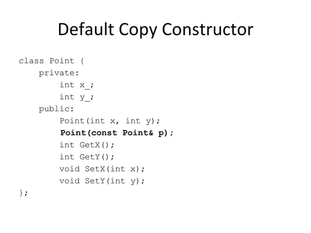 C Constructor Copy Constructor And Assignment Operator