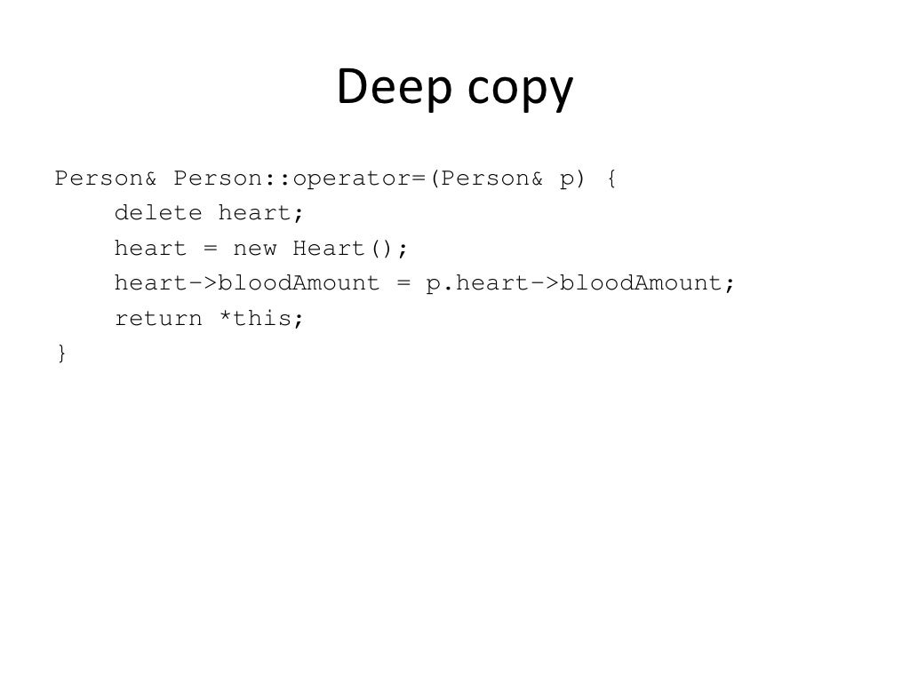C Constructor Copy Constructor And Assignment Operator