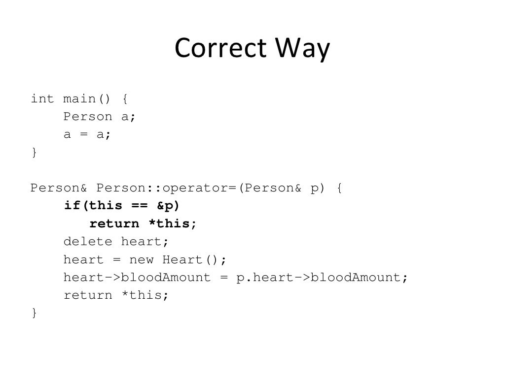 C Constructor Copy Constructor And Assignment Operator