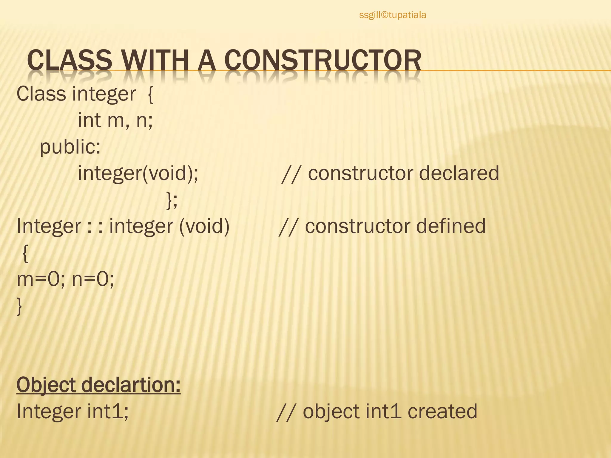 Constructors and Destructors | PPT Constructors and Destructors | PPT