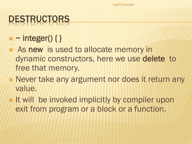 Constructors And Destructors Pdf Programming Languages Computing
